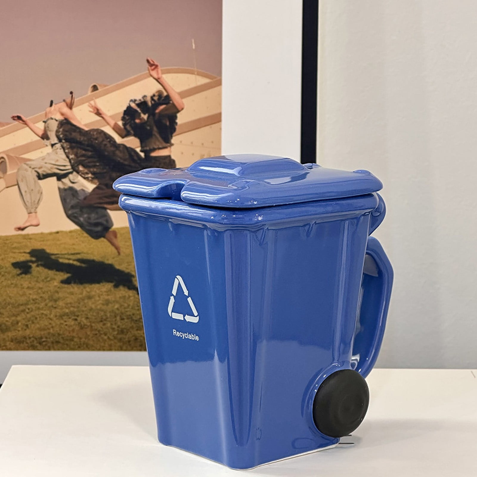 Novelty Ceramic Bin Mug | 3D Recycling Bin Shaped Cup | ABS Material ...