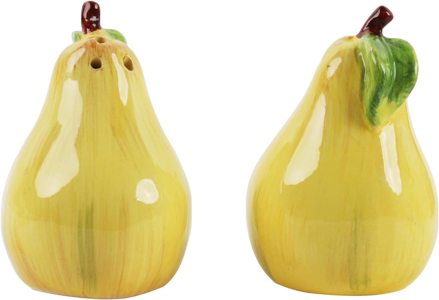 Novelty Ceramic Fruit Salt and Pepper Shakers Set - Pear - Walmart.com