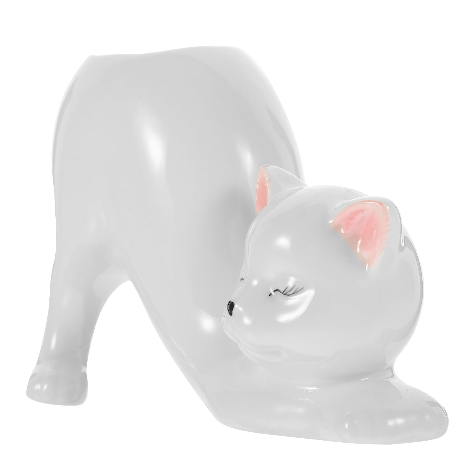 Ceramic Cat Vase for Flowers, Novelty Floral Arrangement Pot ...