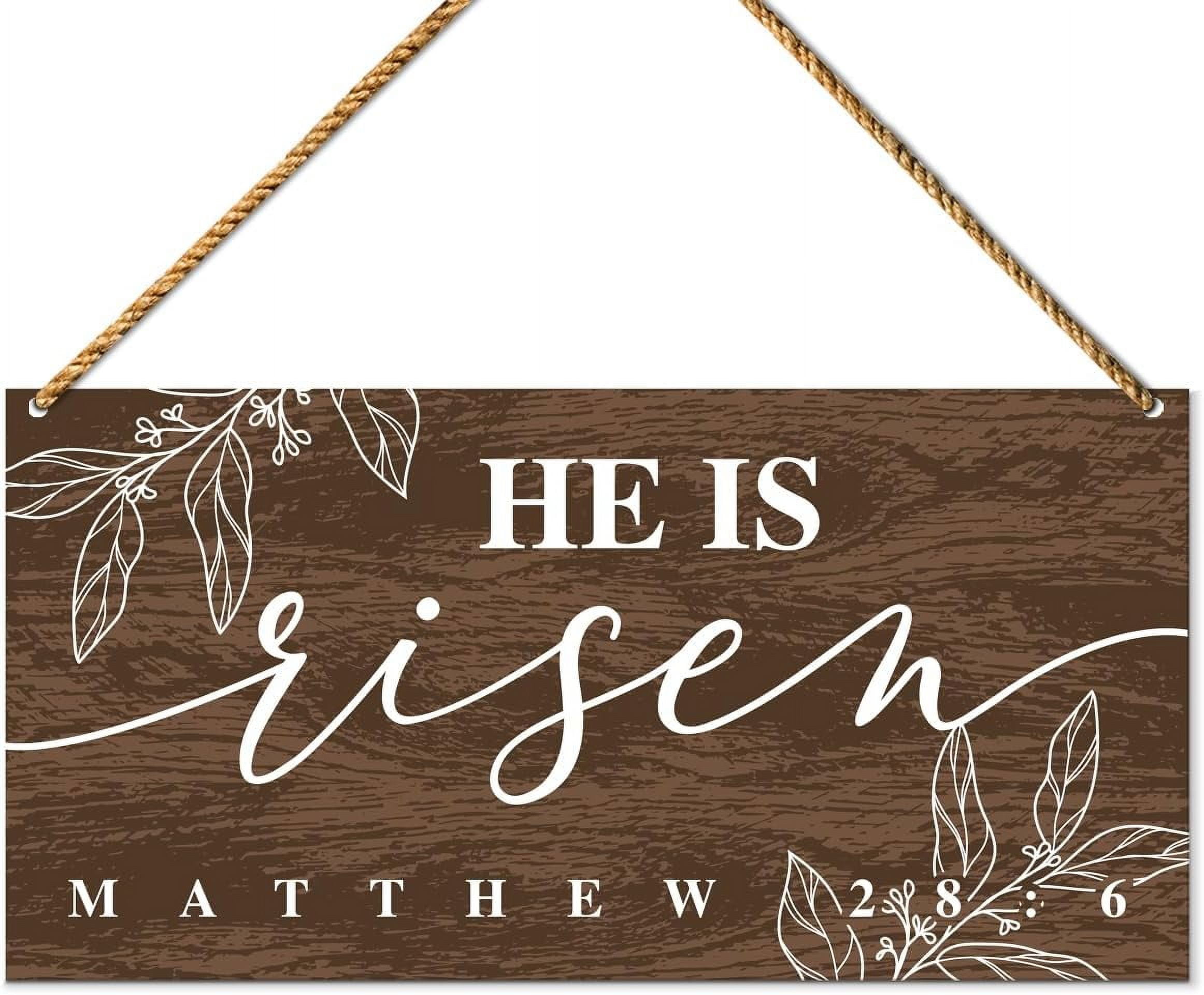 Novelty Christian Easter Sign Wood Decor, Christian Easter Door Sign ...
