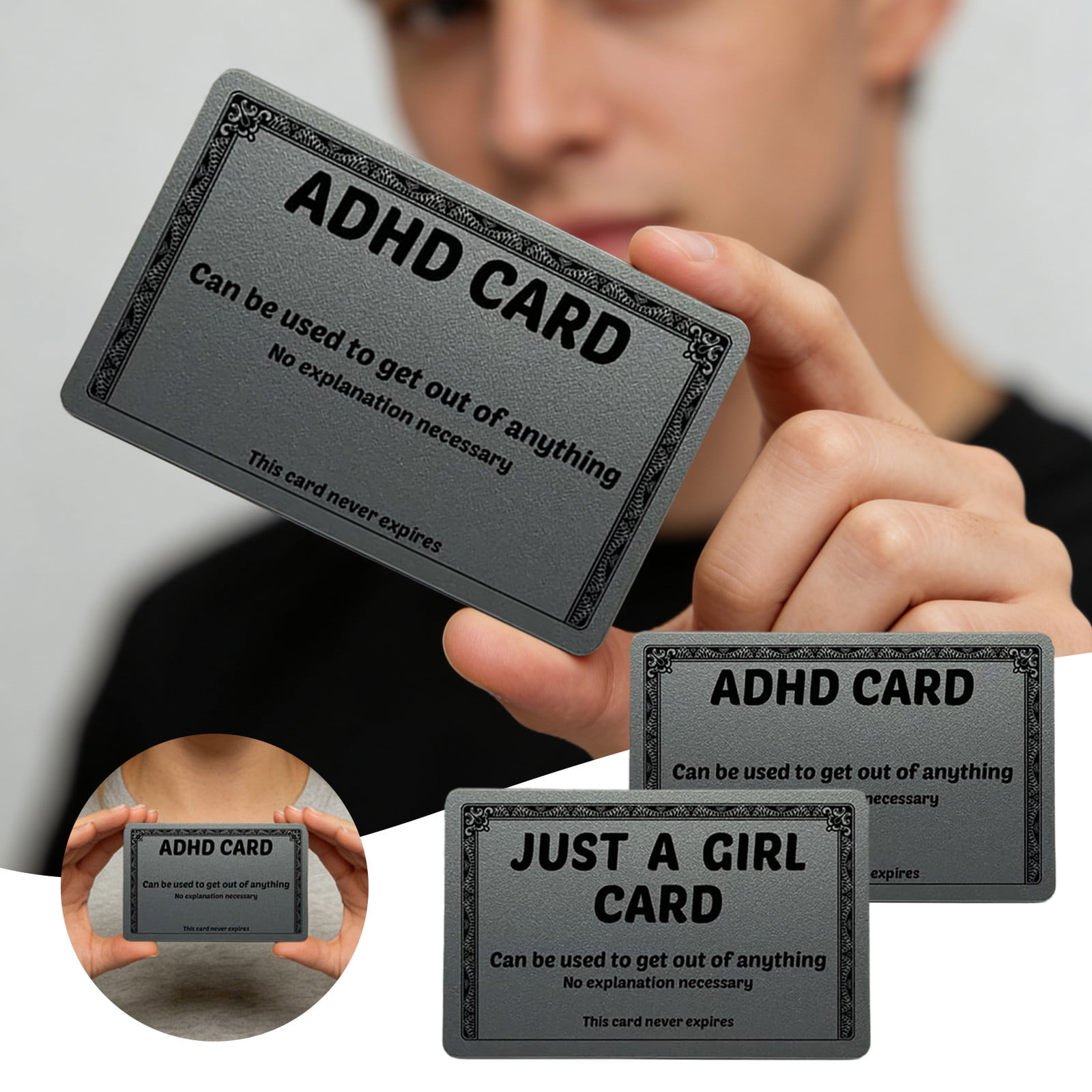 Novelty Communication Card - 2026 Funny Wallet-Size PVC Gag Gift ...