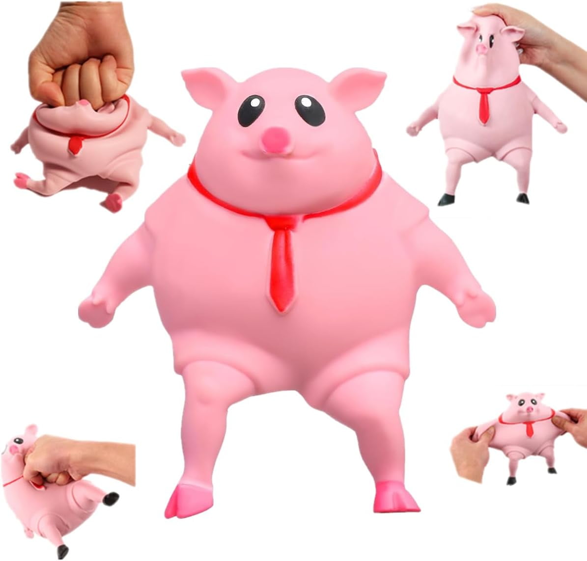 Novelty Cute Squishy Toy Pink Pig Gifts for Kids Adults, Decompress and ...