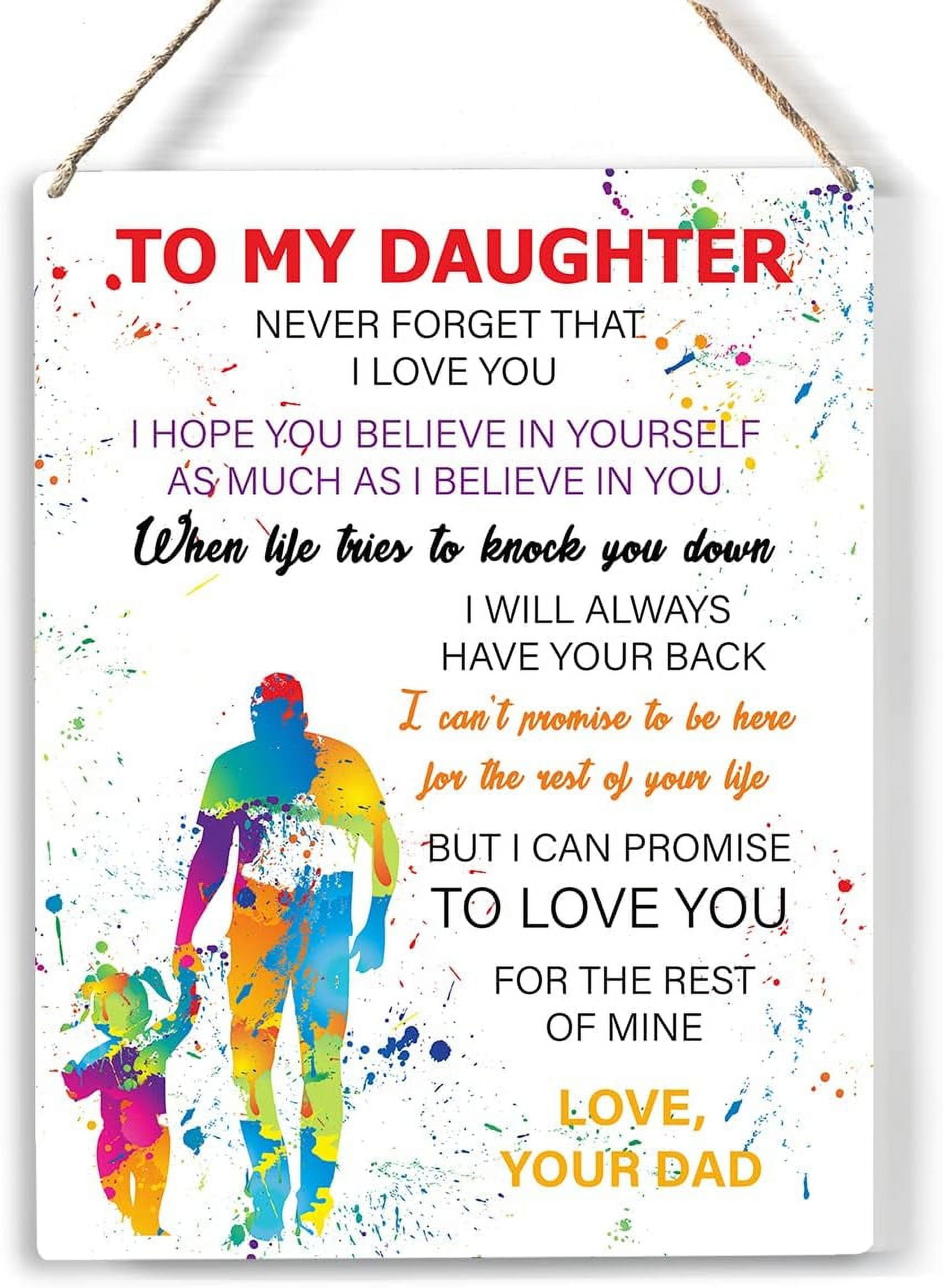 Novelty Daughter Never Forget That I Love You Wood Sign to My Daughter ...