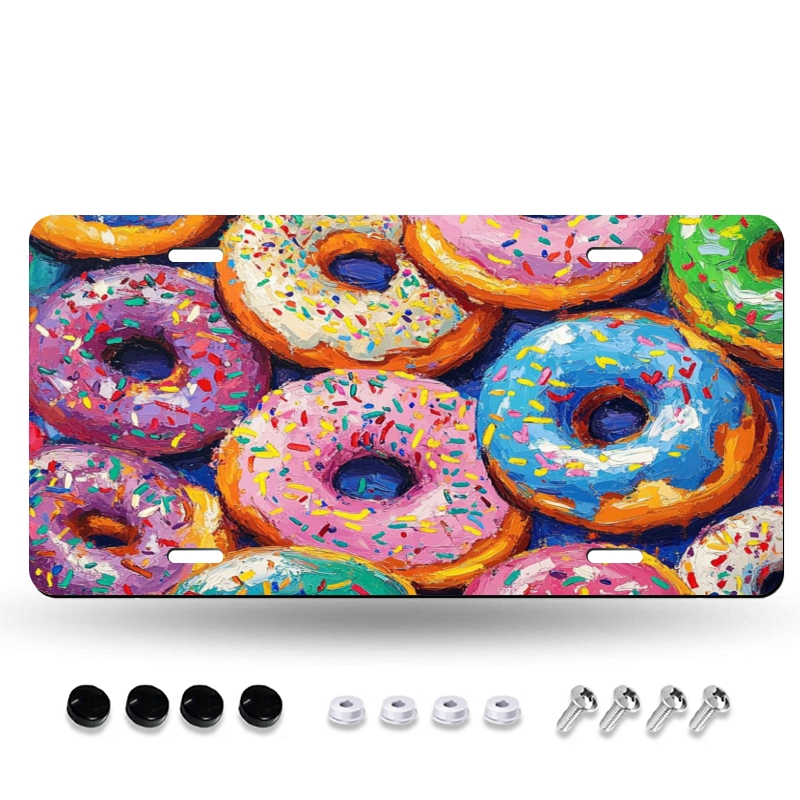 Novelty Decorative License Plate – A Beautiful Oil Painting of Assorted ...