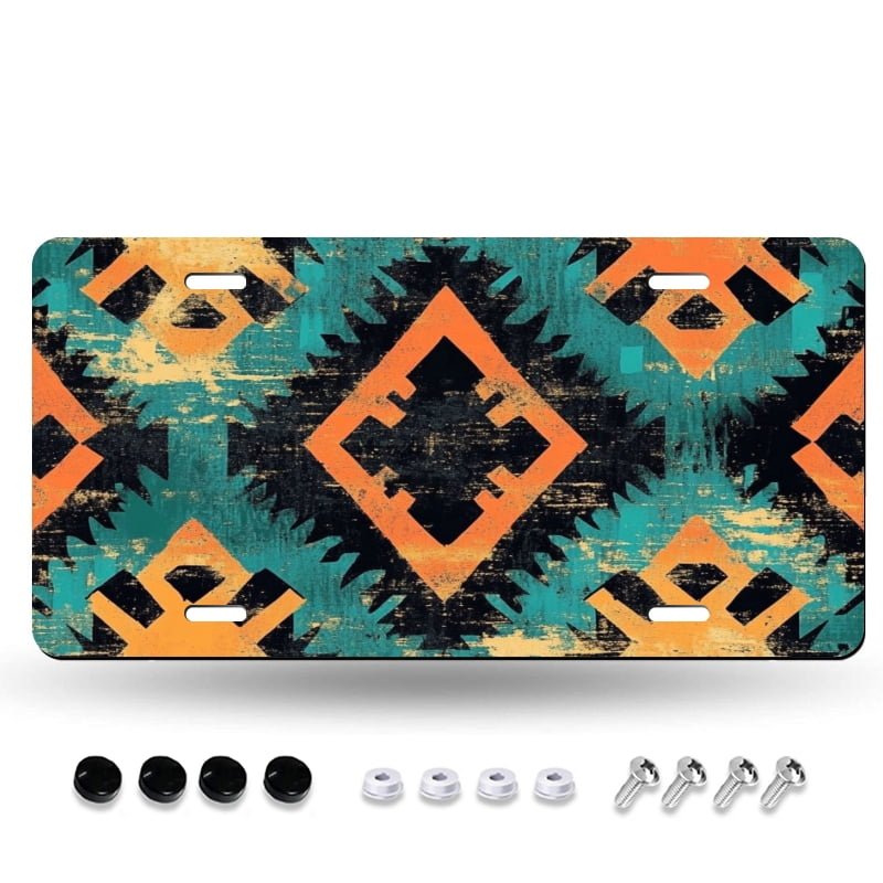 Novelty Decorative License Plate – Boldness of Angular Geometric Shapes ...