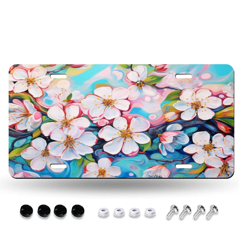 Novelty Decorative License Plate – Flowers in Art with a Magical ...