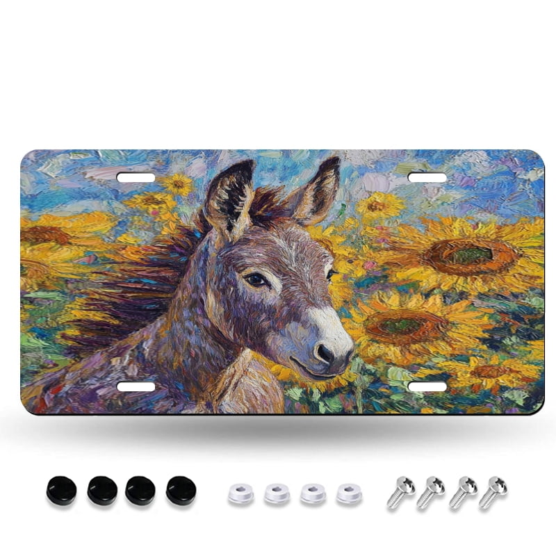 Novelty Decorative License Plate – Gentle Donkey and the Radiant ...