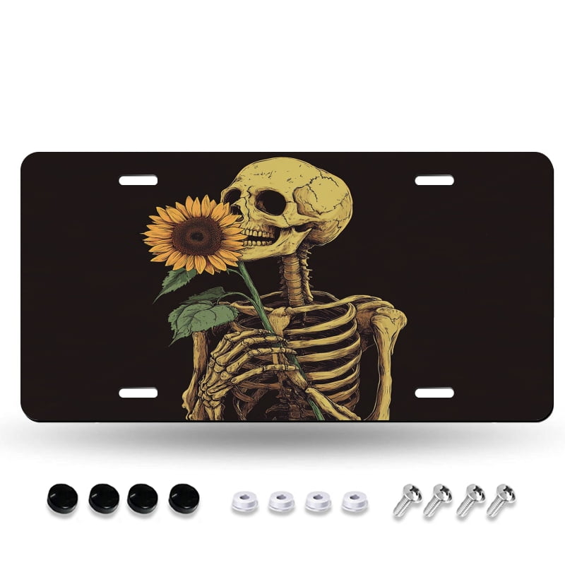 Novelty Decorative License Plate – Mysterious Allure of Skull and ...