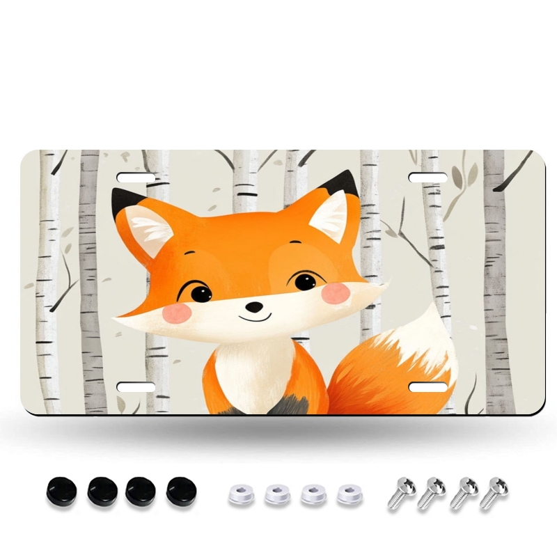 Novelty Decorative License Plate – The Charming Allure of a Fox in a ...