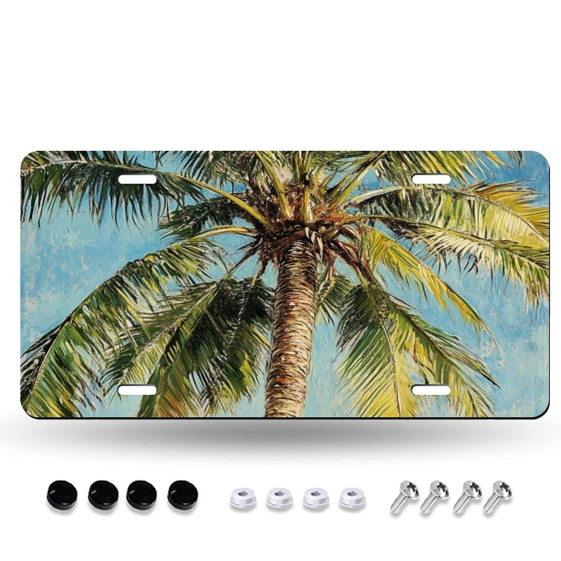 Novelty Decorative License Plate – The Tropical Allure of an Upward ...