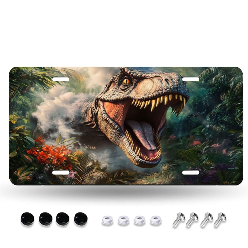 Novelty Decorative License Plate – Tyrannosaurus Rex Roaring in ...