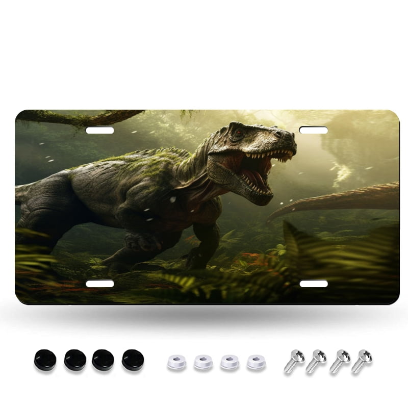 Novelty Decorative License Plate – Tyrannosaurus Rex in Misty ...