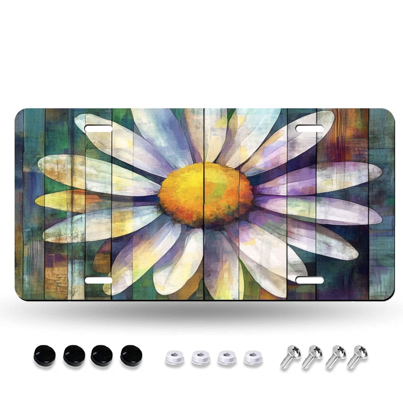 Novelty Decorative License Plate – Wood - plank style painting of a ...