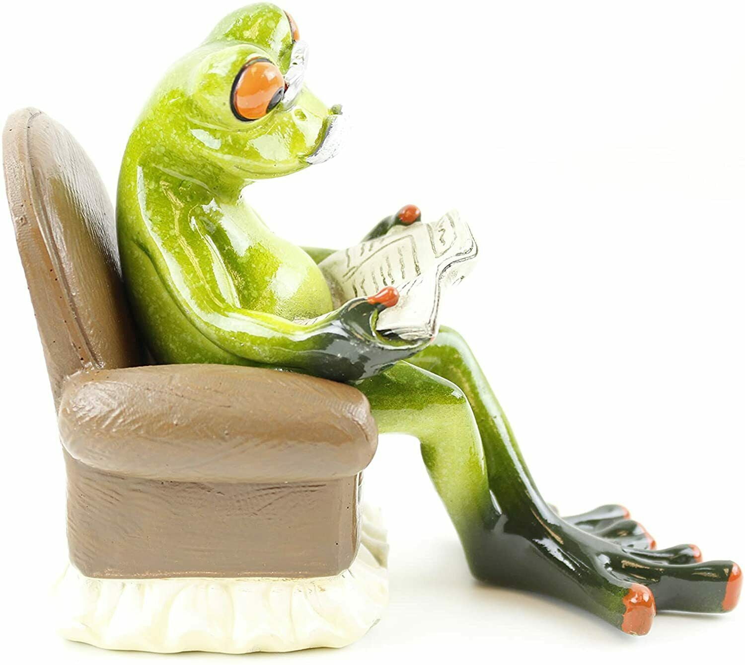 Grandpa Frog Reading Newspaper Display - Resin Home Decor - Walmart.com