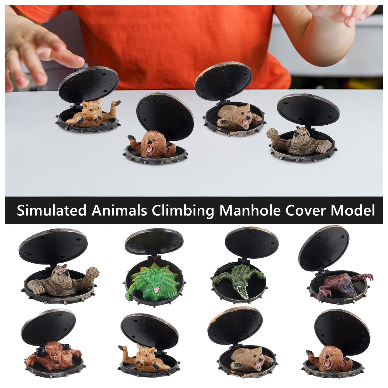 Novelty Dinosaur Animals Climbing Cover Model Figure Realistic Kids ...