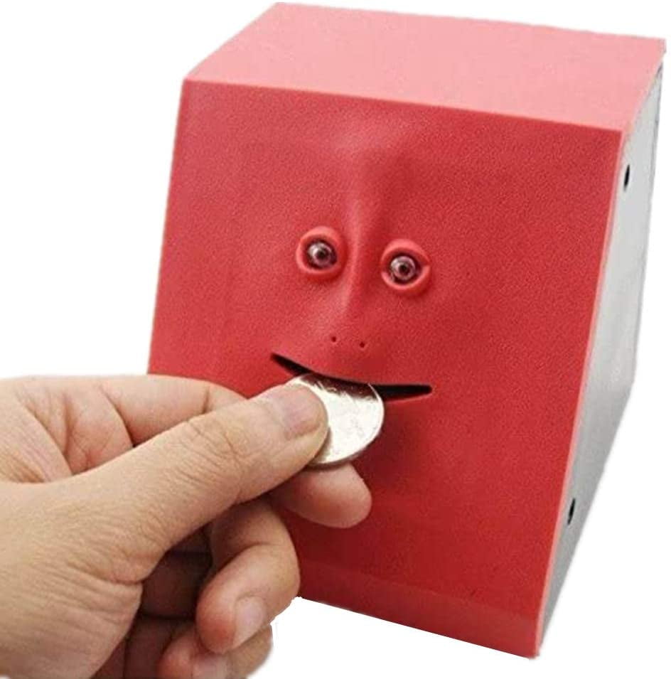 Novelty Face Bank Coin Eating Savings Bank Kids Money Saving Collection ...