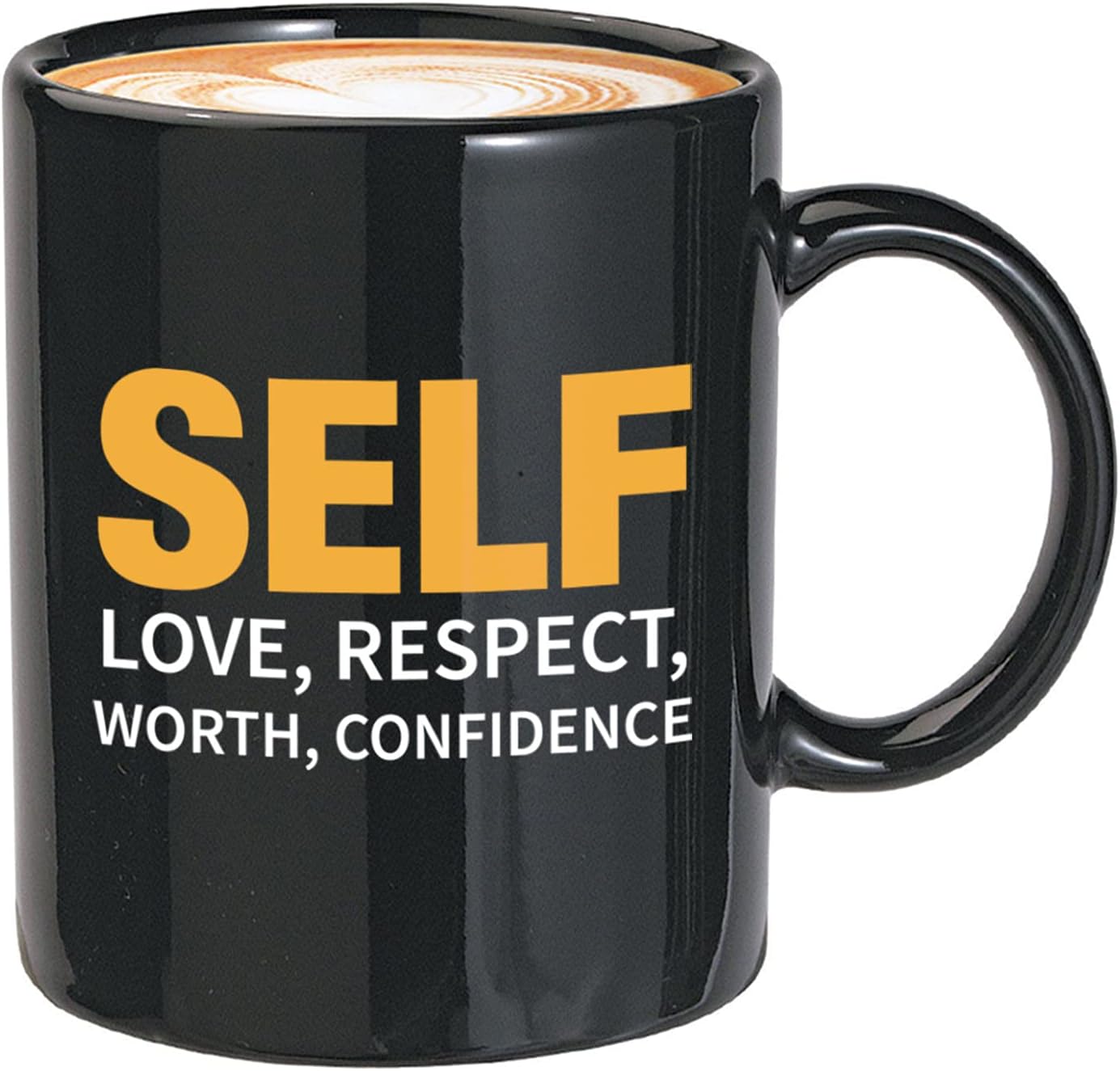 Novelty Feminism Coffee Mug - SELF Love Respect Worth Confidence ...