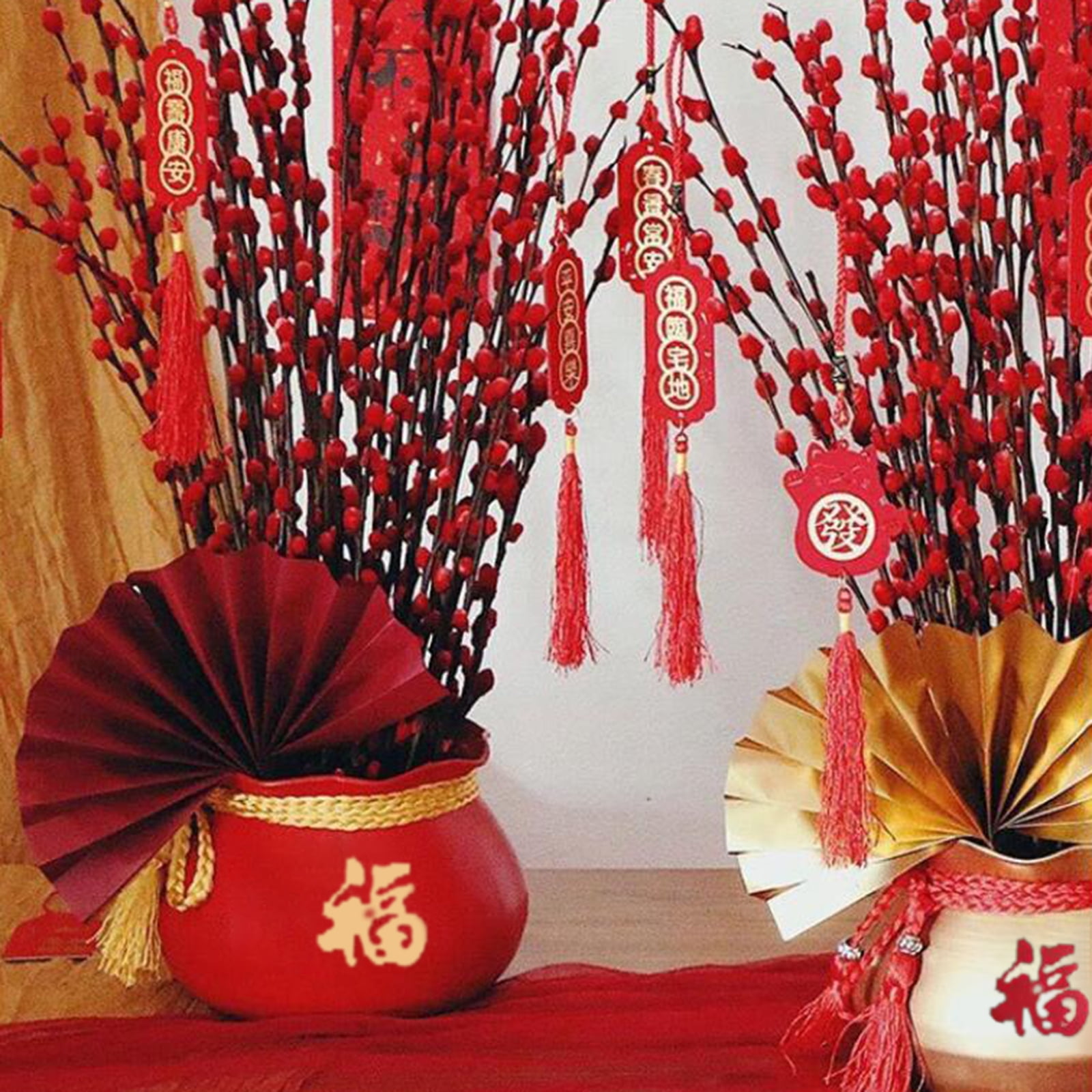 Novelty Flower Pot Blessing Bag Decor Figurine Bonsai Balcony ...