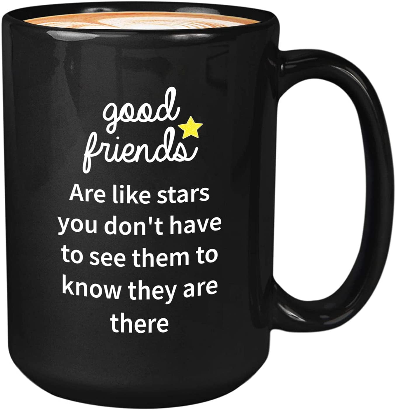 Novelty Friendship Coffee Mug - Good Friends Are Like Stars - Soulmate ...