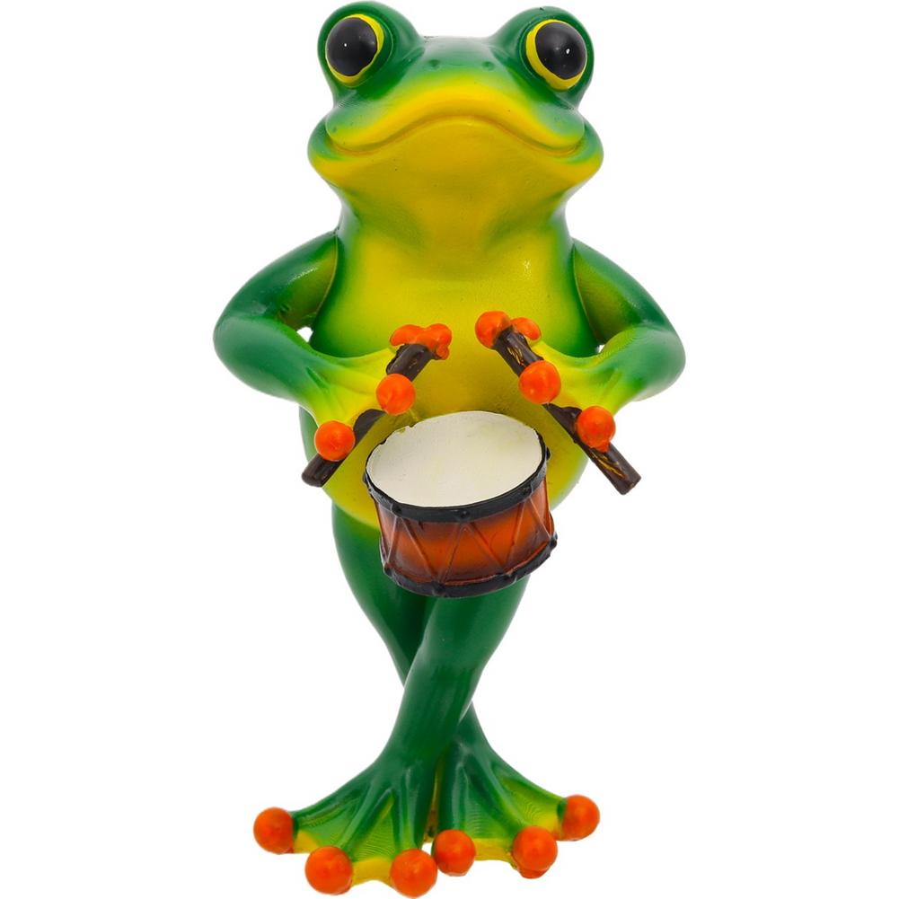 Novelty Frog Figurine Room Decor Unique For Lovers Funny Frog Playing ...