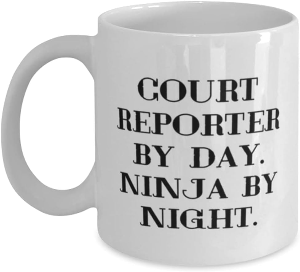 Novelty Funny Court reporter Gifts, Court Reporter by Day. Ninja by ...