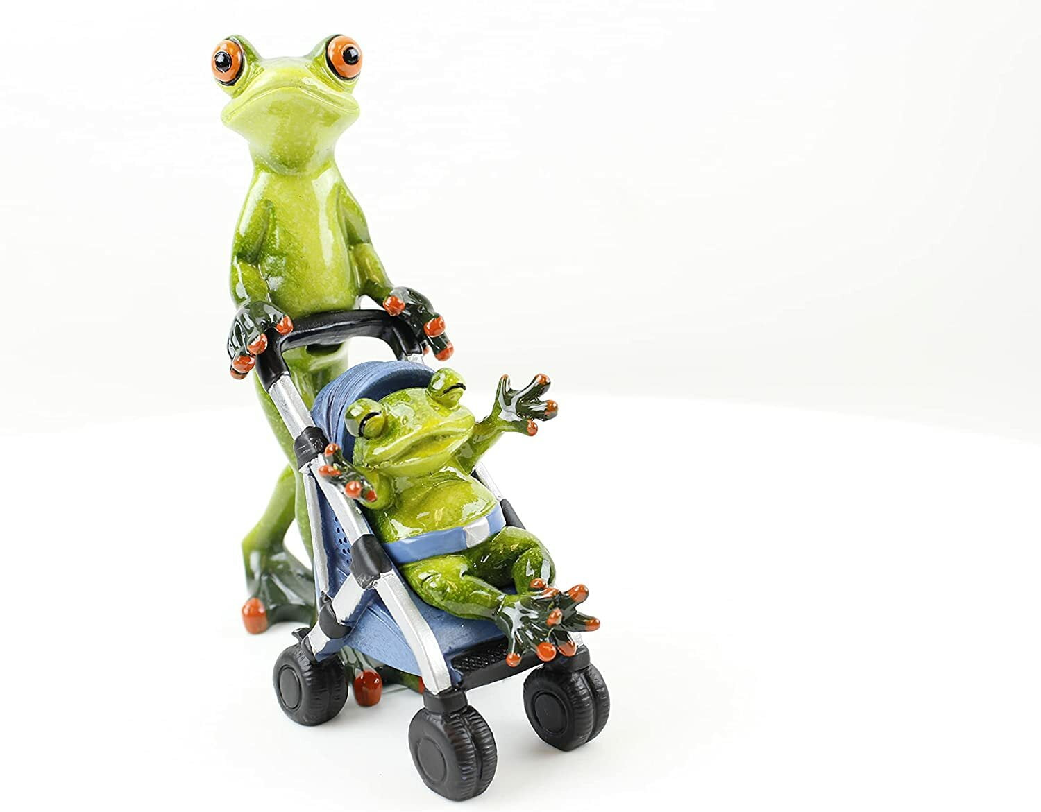Novelty Funny Frogs Decor, Daddy Frog with Baby in Stroller - Walmart.com