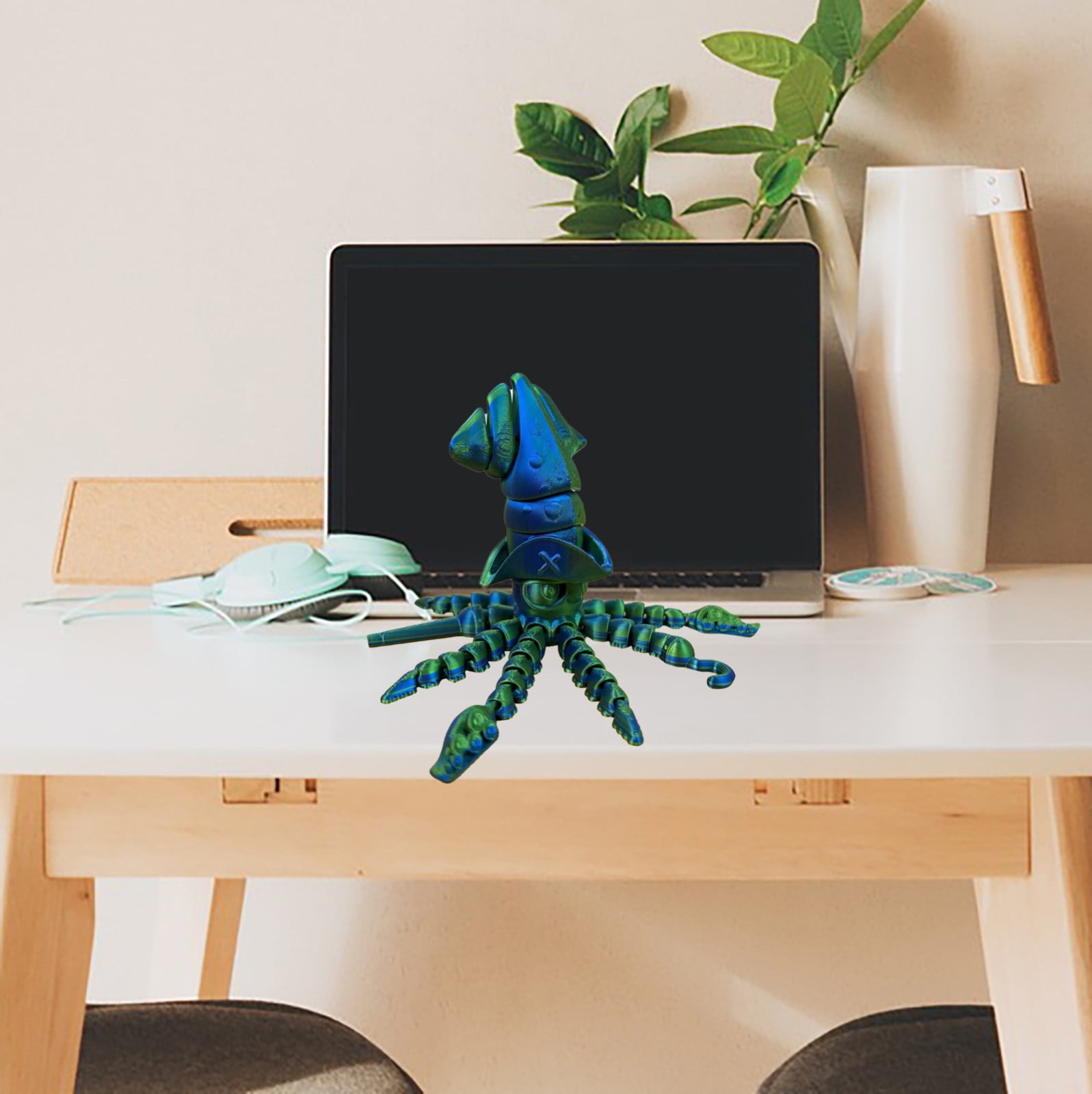 Novelty Funny Toy 3D Printed Articulated Squid Toy Decorative ...