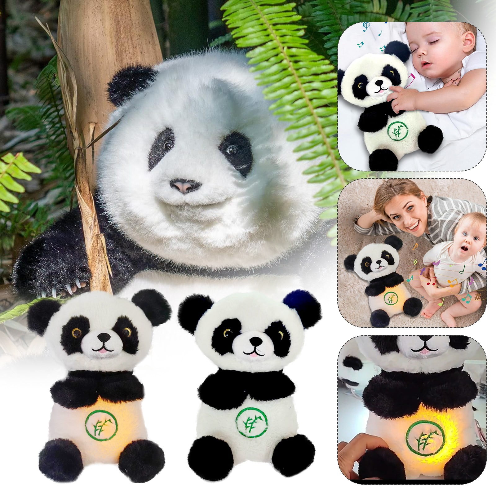 Novelty Funny Toy Breathing Light Soothing Panda Toy with Music and ...
