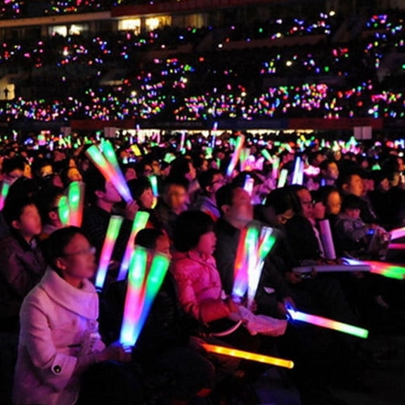 HEVIRGO 3Pcs Luminous LED Glow Light Stick Foam Wand Concert ...
