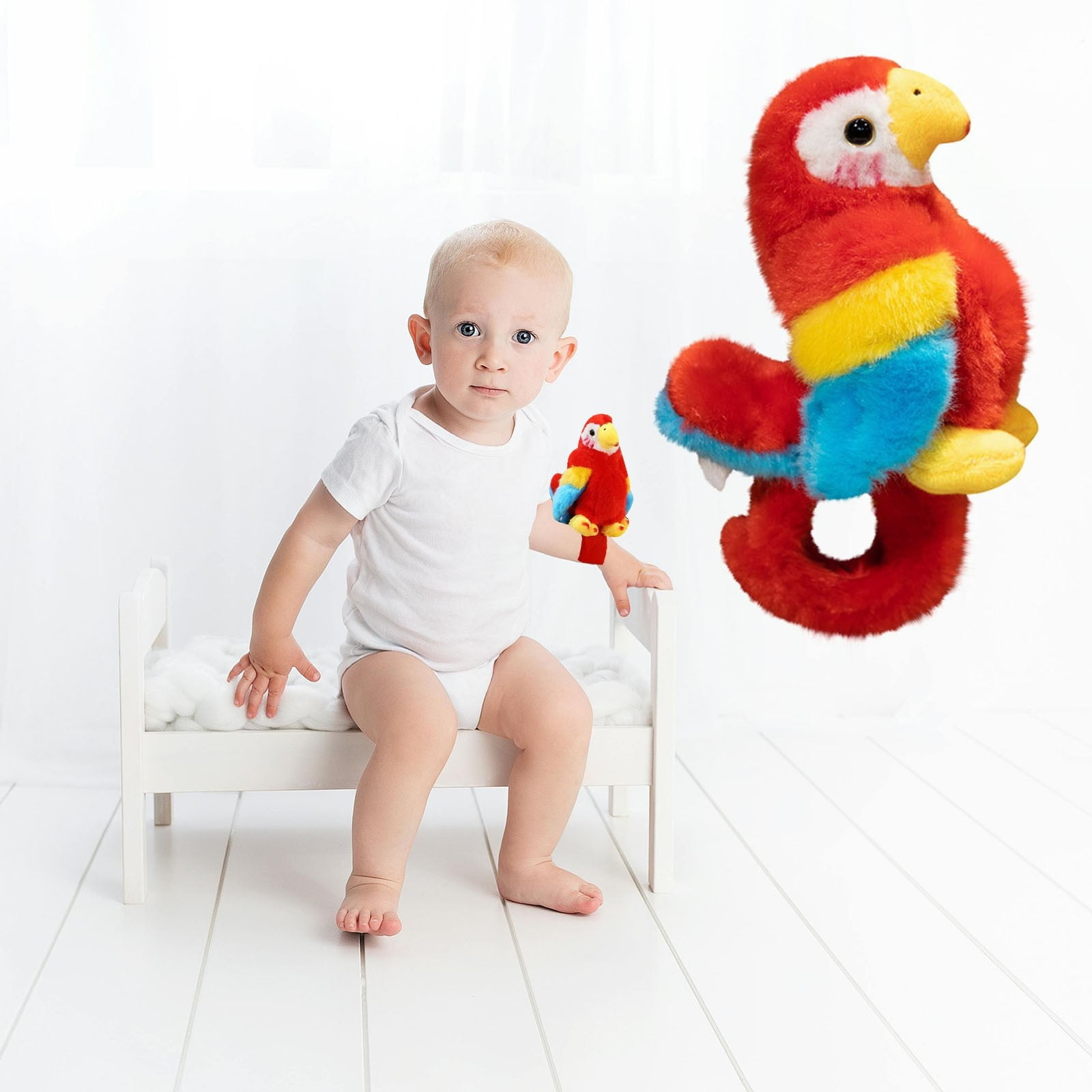Novelty Funny Toy Parrot Slap Bracelet for Kids Interactive Stuffed ...