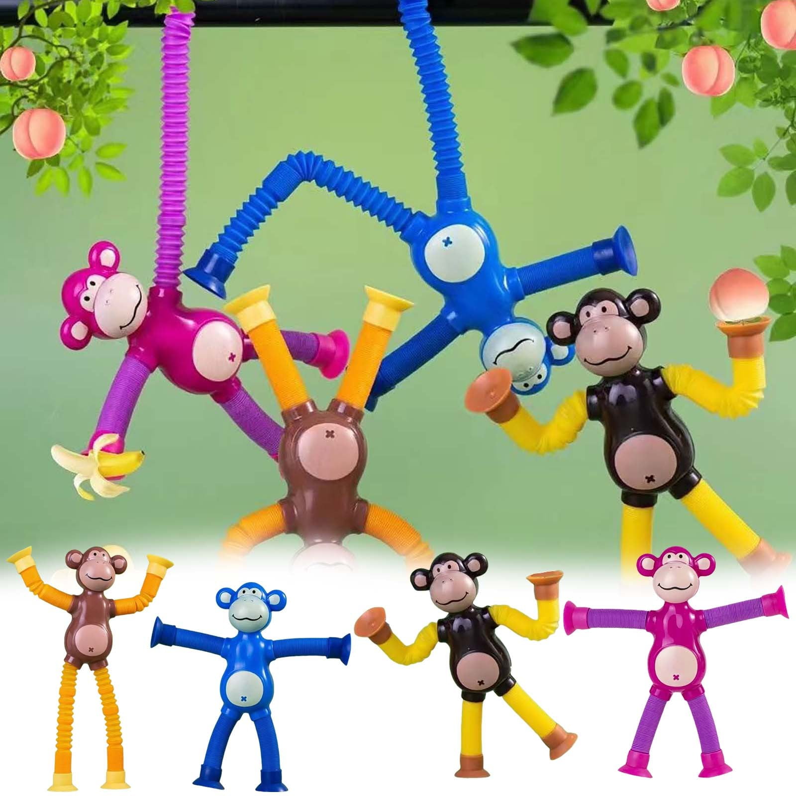 Novelty Funny Toy Stretchy Suction Cup Monkey Versatile Shape Shifting ...
