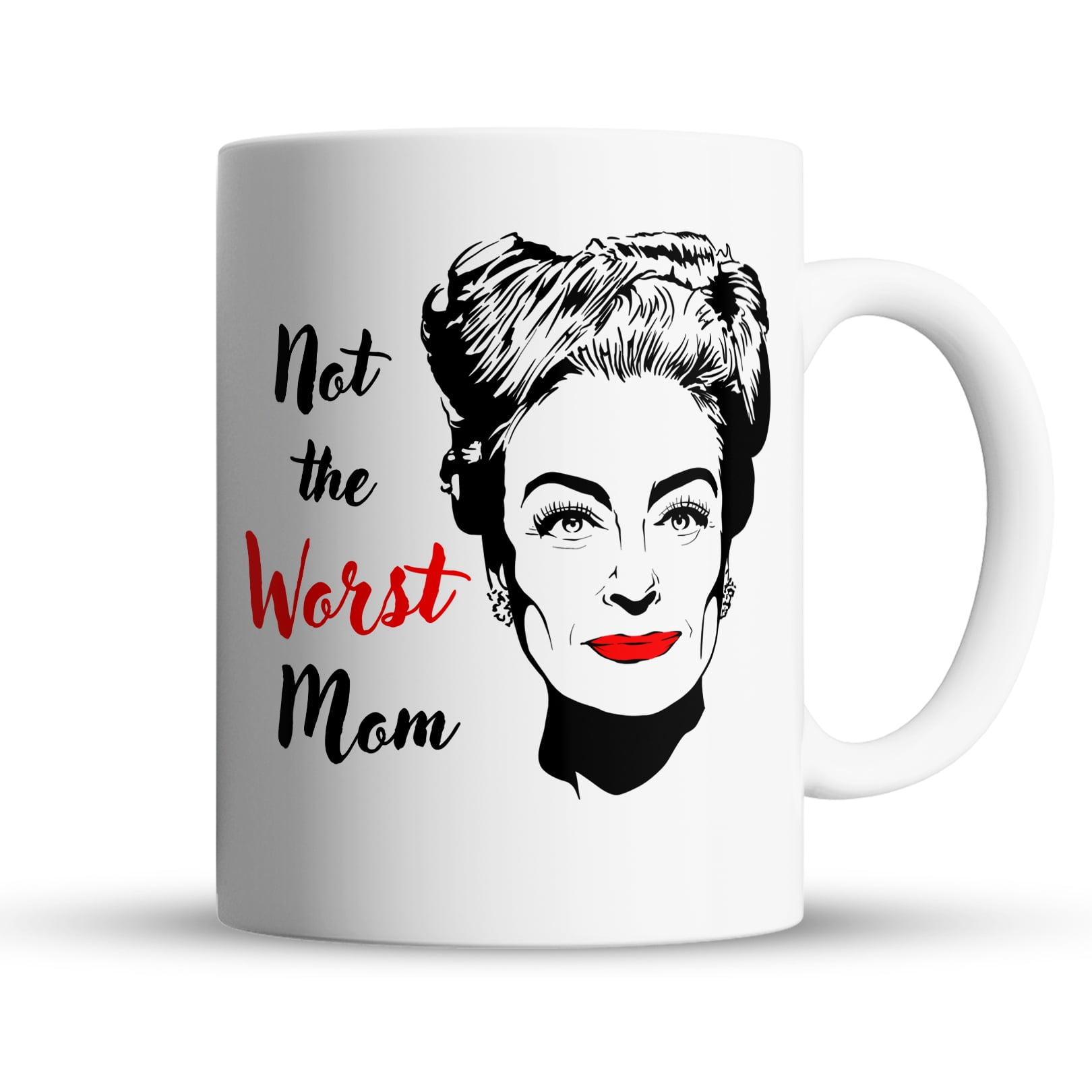 Novelty Genius Mommie Dearest “Worst Mom" Large Drinking Ceramic 15oz ...