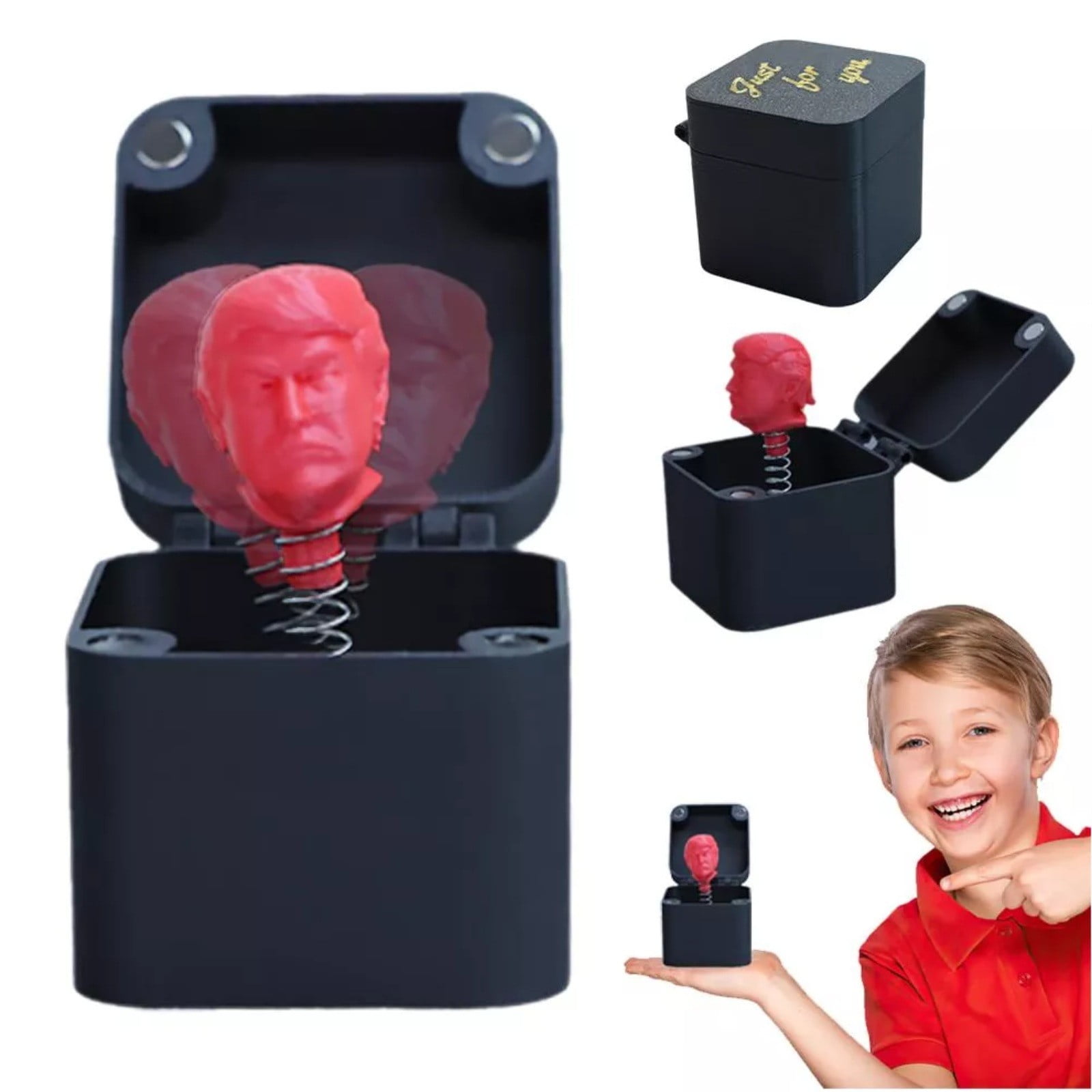 Novelty Gift Box & 3d Printed Simulated Trump Head Pop Up Surprise ...