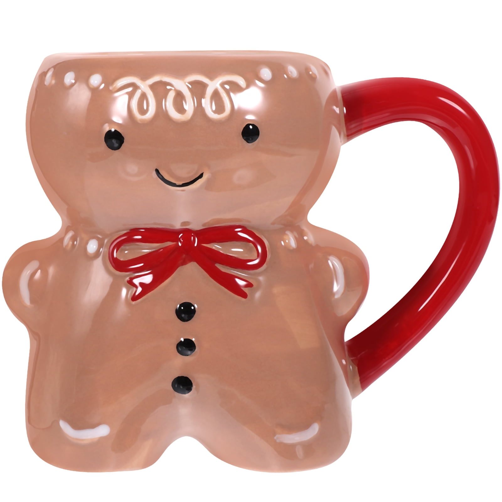 Novelty Gingerbread Man Cup Decorative Christmas Ceramic Mug Xmas Party ...