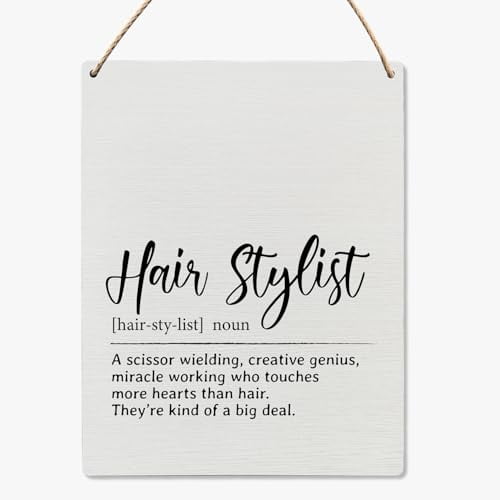 Novelty Hair Salon Decor - Hair Stylist Noun Definition Wood Hanging ...