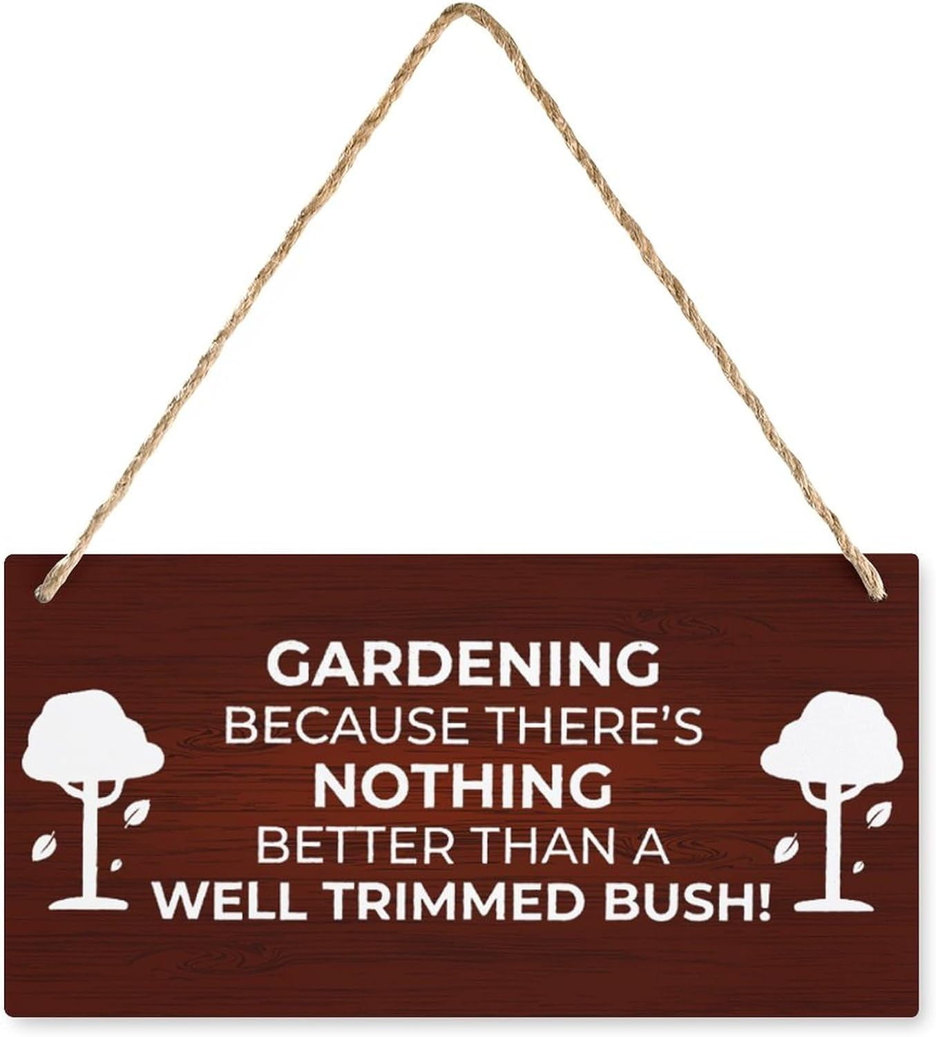 Novelty Hanging Door Sign Gardening Because Nothing Better Door ...
