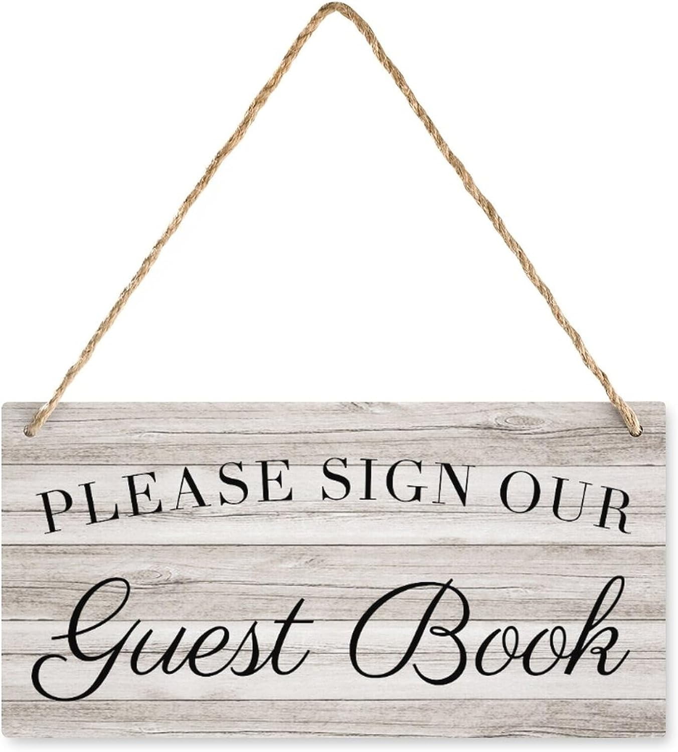 Novelty Hanging Door Sign Please Sign The Guest Book Funny Office Decor ...