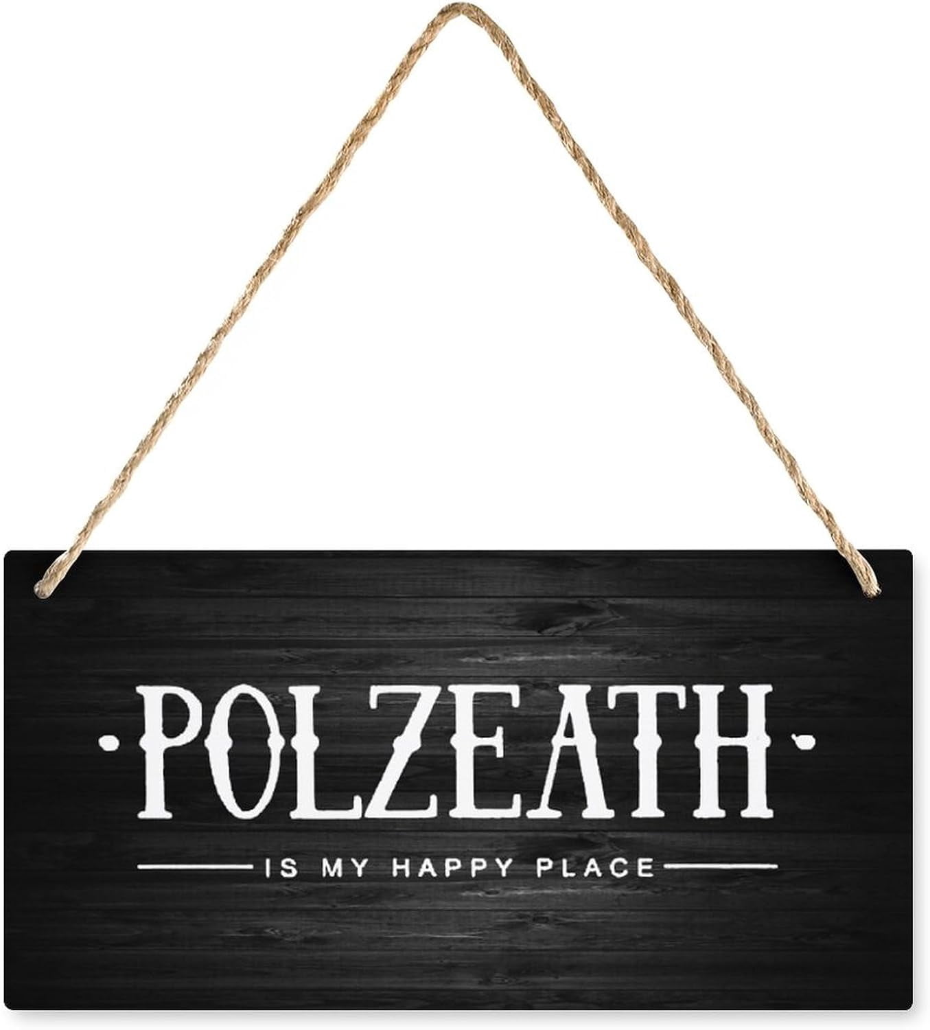 Novelty Hanging Door Sign Polzeath Is Myour Happy Place Wooden Wall Art ...