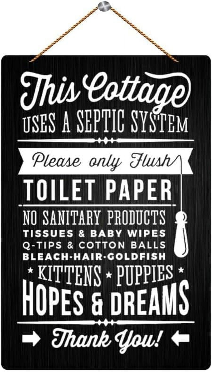 Novelty Hanging Wood Sign Home Decorative This Cottage Uses A Septic ...