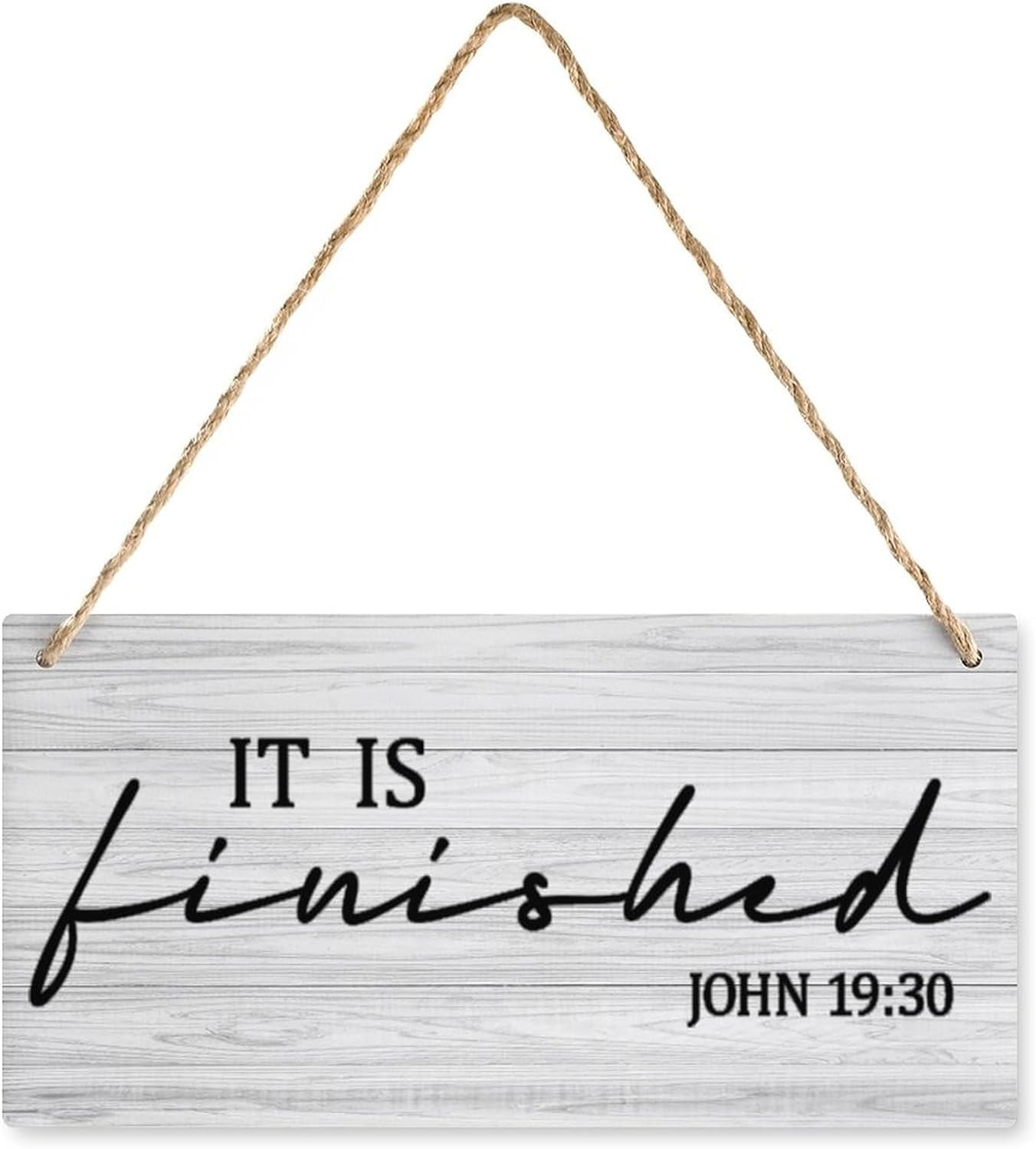 Novelty Hanging Wood Sign It Is Finished Wooden Sign, Rustic Home Decor ...