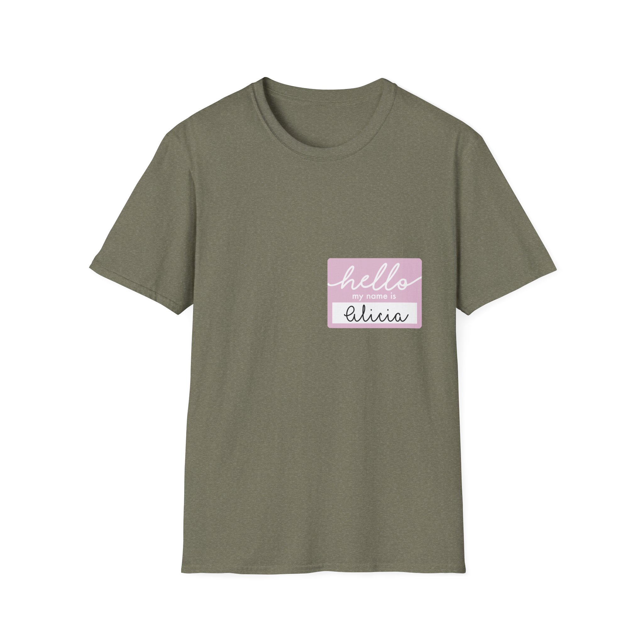 Novelty Hello My Name Is Alicia Women Wife Tag Nickname Fun Cute Name ...