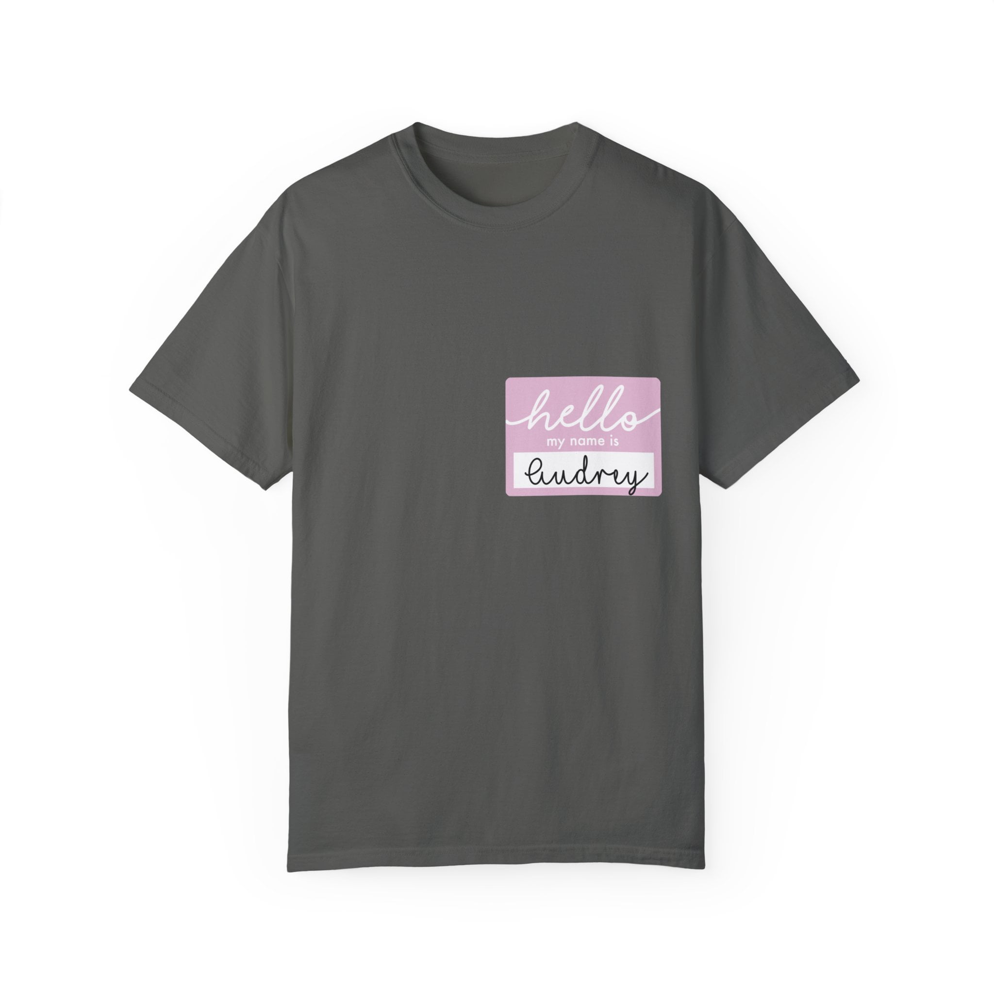 Novelty Hello My Name Is Audrey Women Wife Tag Nickname Fun Cute Name ...
