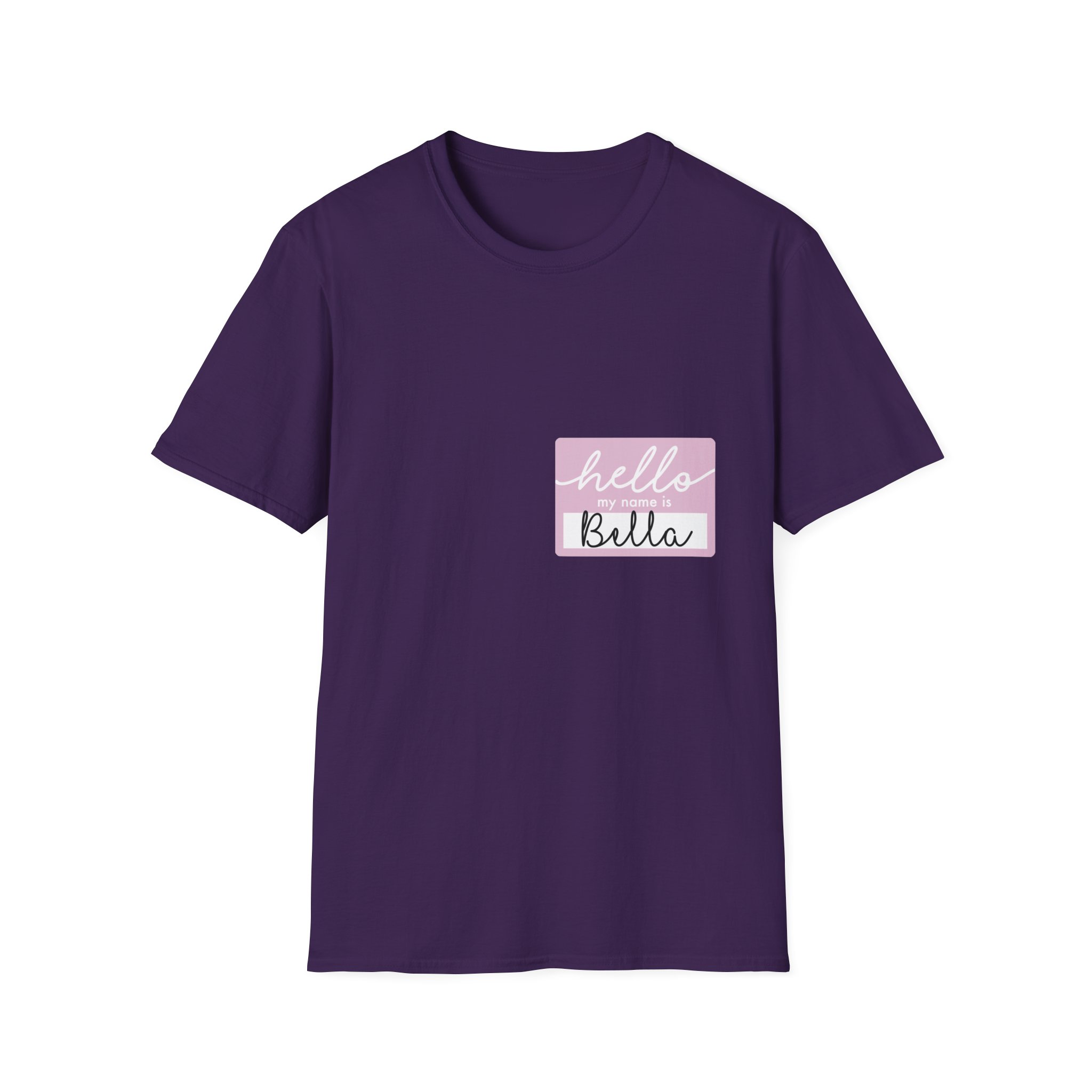 Novelty Hello My Name Is Bella Women Wife Tag Nickname Fun Cute Name ...