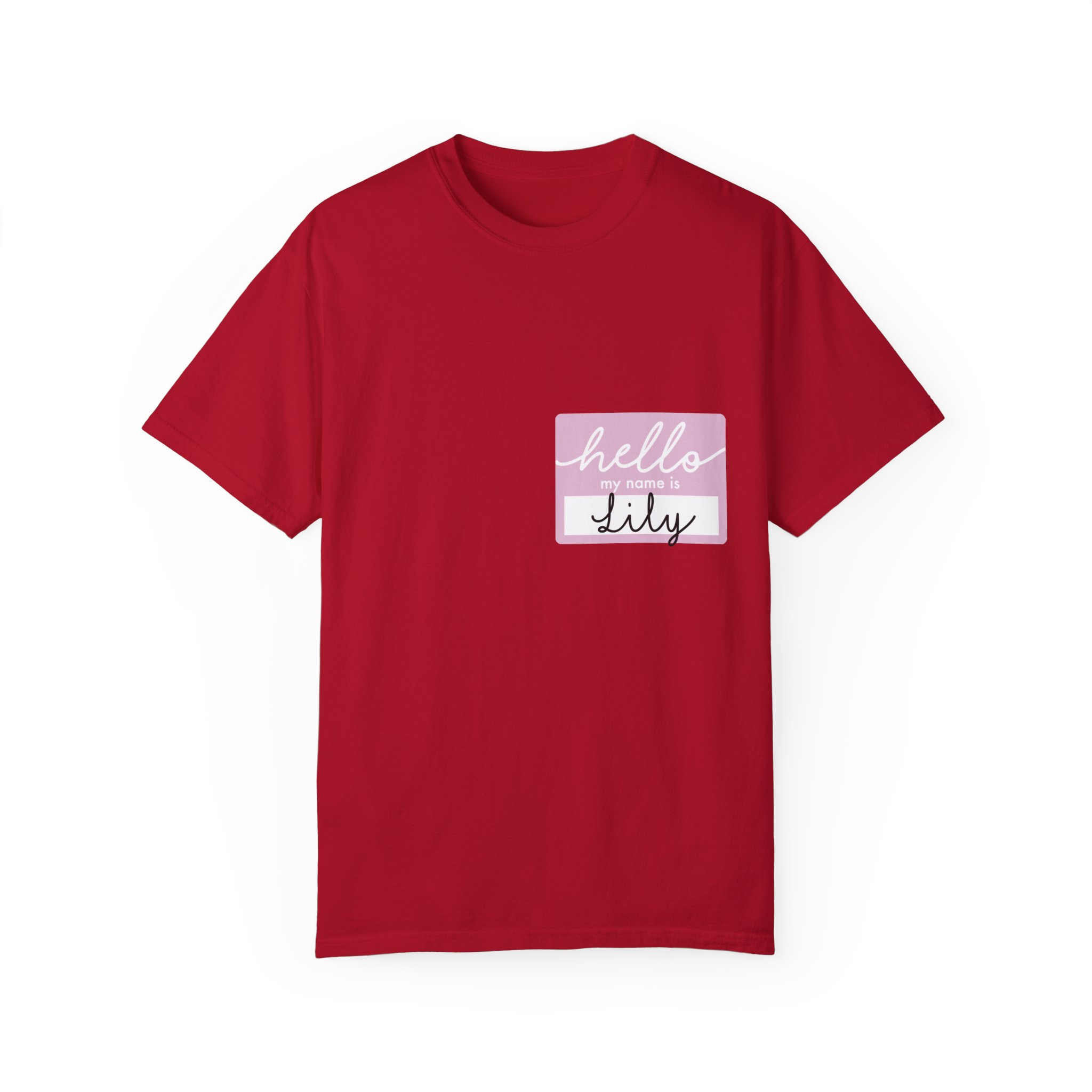 Novelty Hello My Name Is Lily Women Wife Tag Nickname FCute Name Tag ...