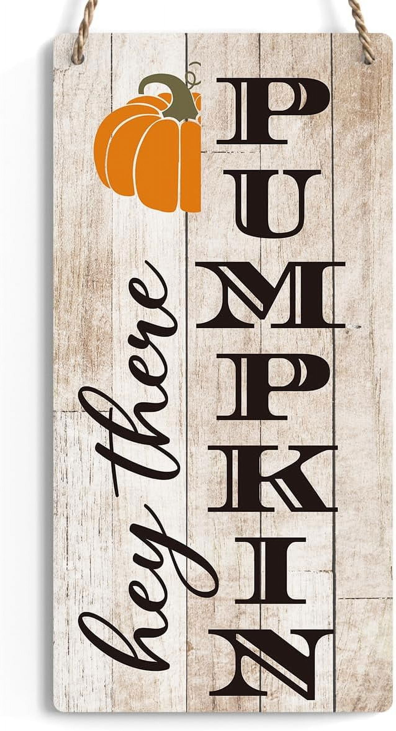 Novelty Hey There Pumpkins Autumn Wood Sign Decoration Fall Wooden ...