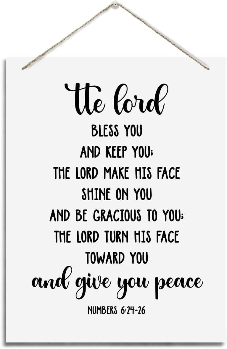 Novelty Inspirational Wall Decor, The Lord Bless You and Keep You ...
