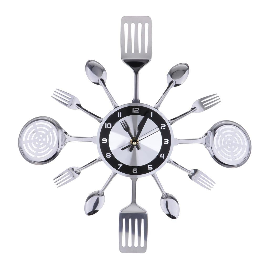 Novelty Kitchen Wall Clock Modern Cutlery Kitchen Wall Clock Gifts ...