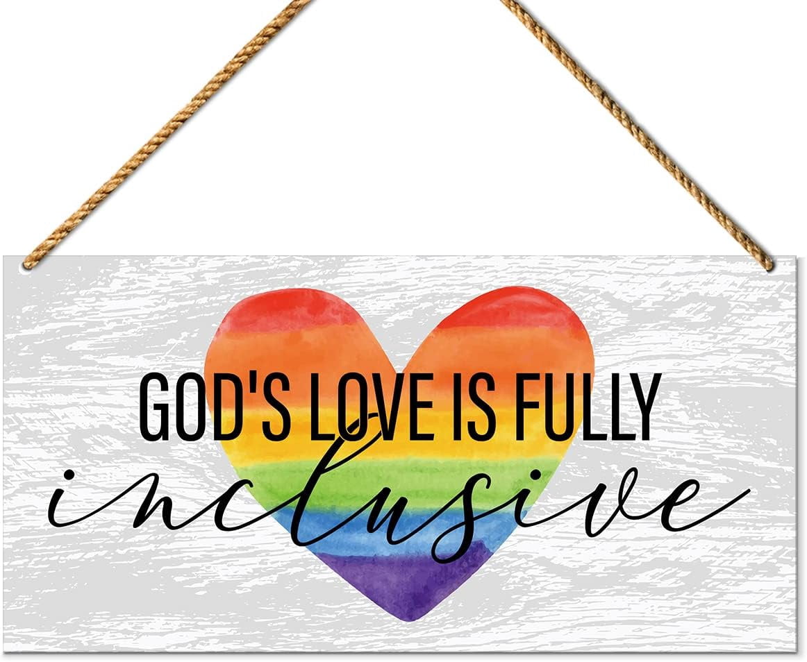 Novelty LGBT Sign God's Love is Fully Inclusive, Lesbian Gay Pride ...