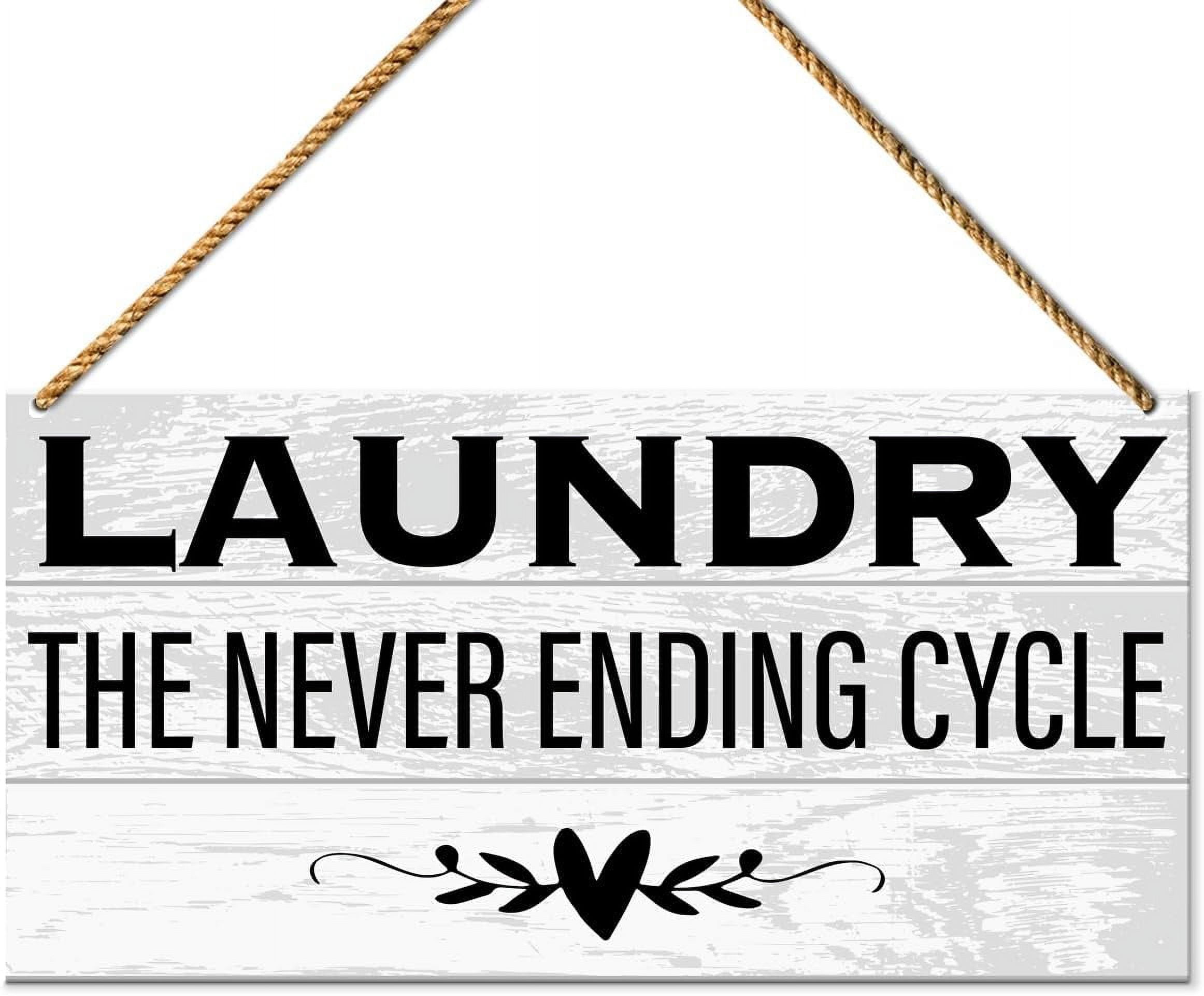 Novelty Laundry Wood Sign Laundry Wash Room Decorations for Farmhouse ...