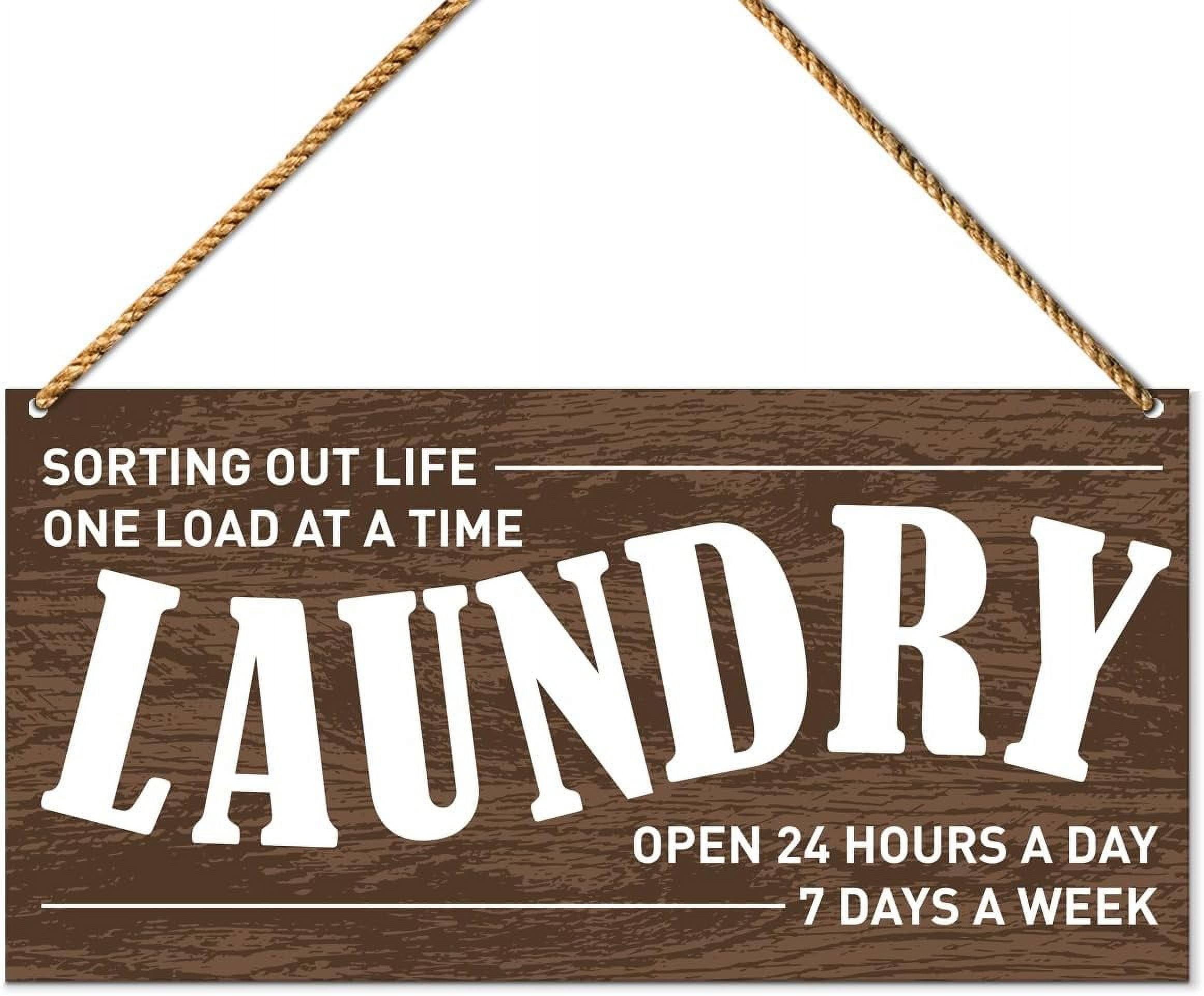 Novelty Laundry Wood Sign Laundry Wash Room Decorations for Farmhouse ...